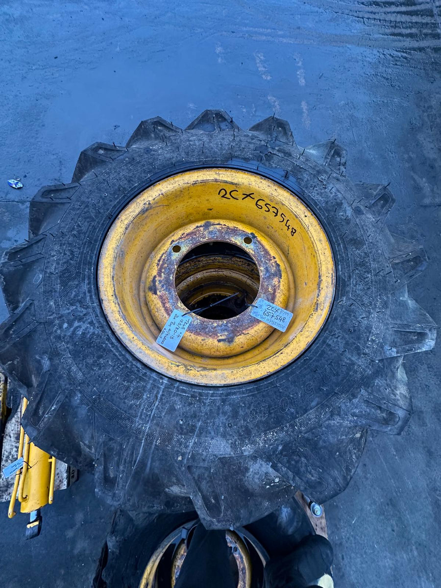 SECOND HAND 2CX WHEEL & TYRE 12.5/80-18 JCB Part No. 41/916500 - Vicary ...